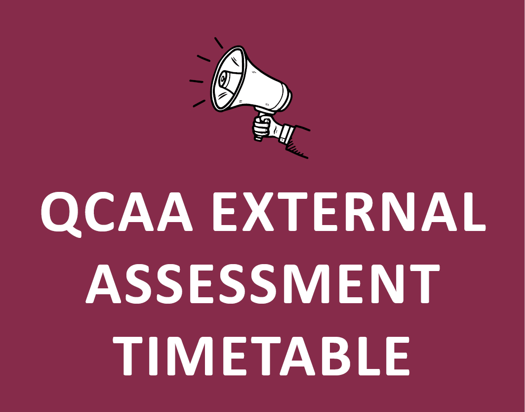 2025 QCAA External Assessment Timetable